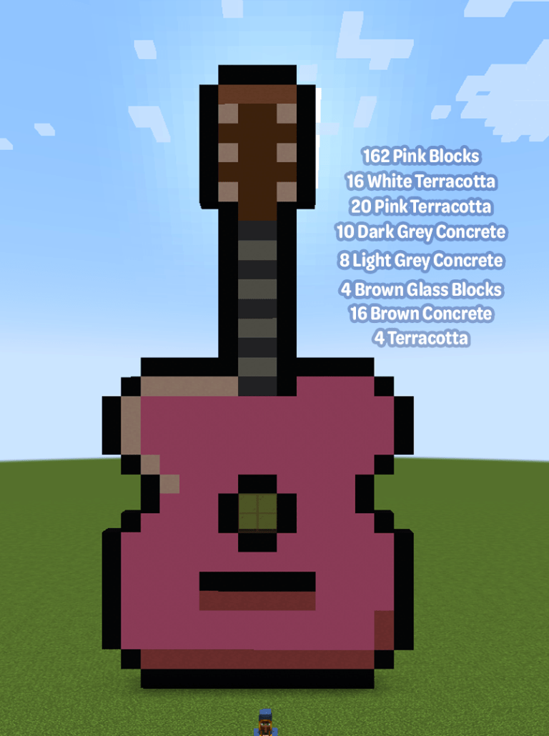 How to Build A Guitar in Minecraft – ChromaGlitch