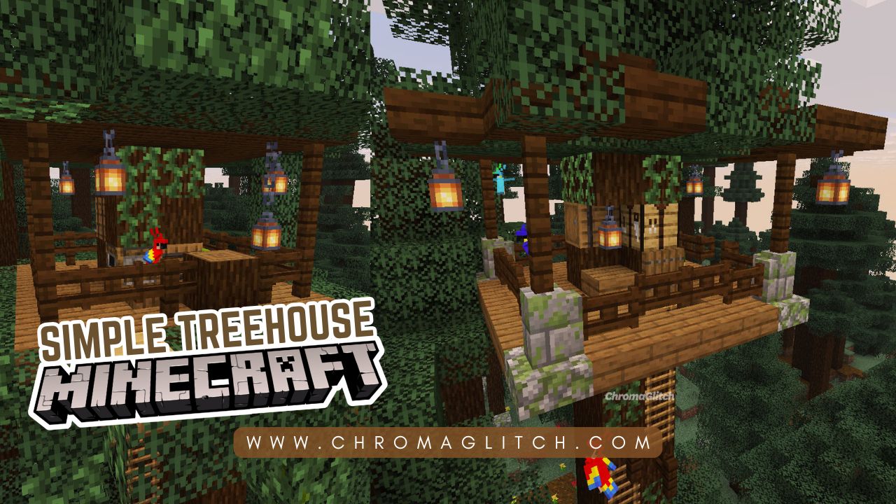 How To Build A Simple Treehouse in Minecraft – ChromaGlitch