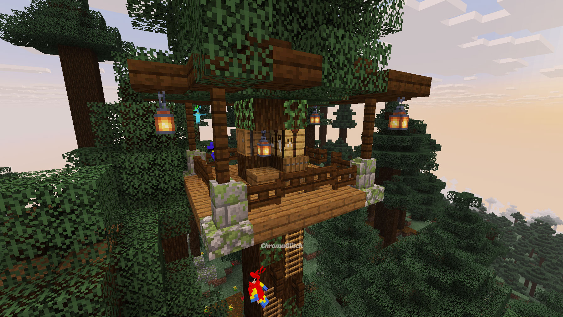How To Build A Simple Treehouse in Minecraft – ChromaGlitch